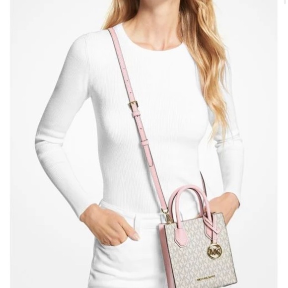 Michael Kors | Bags | Michael Kors Mercer Extrasmall Logo And Leather ...